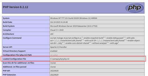 Xampp Phpinfoによる設定の確認とiファイルの位置 Xampp Phpinfoによる設定の確認とiファイルの位置