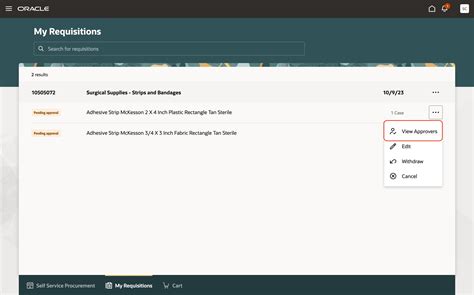 View Requisition Approvers