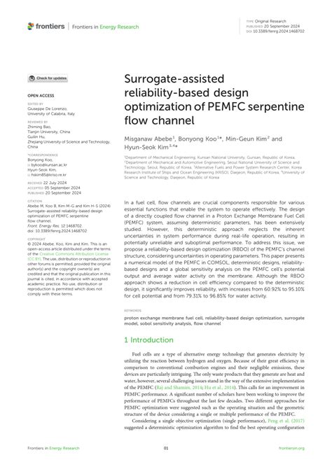 Pdf Surrogate Assisted Reliability Based Design Optimization Of Pemfc