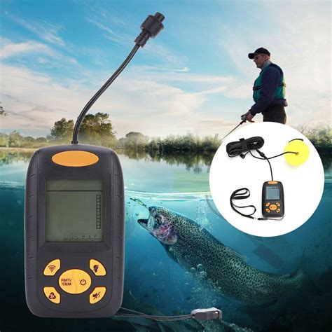 100m Portable Sonar Fish Finders 45 Degrees Wireless Echo Sensor