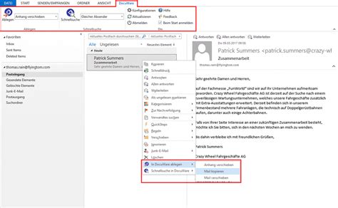 Microsoft Outlook Integration In Docuware Dokumentenmanagement
