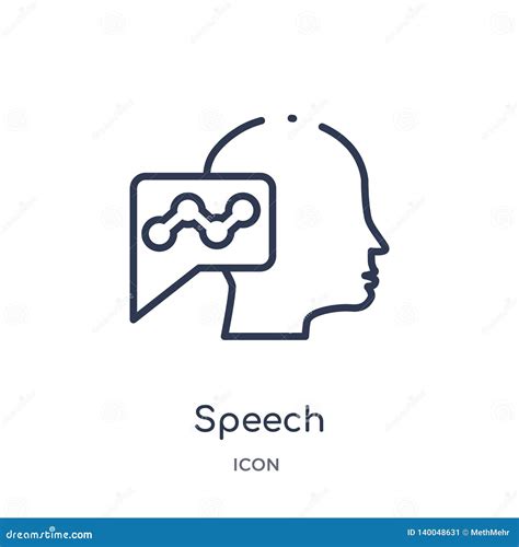 Linear Speech Icon From Artificial Intellegence And Future Technology