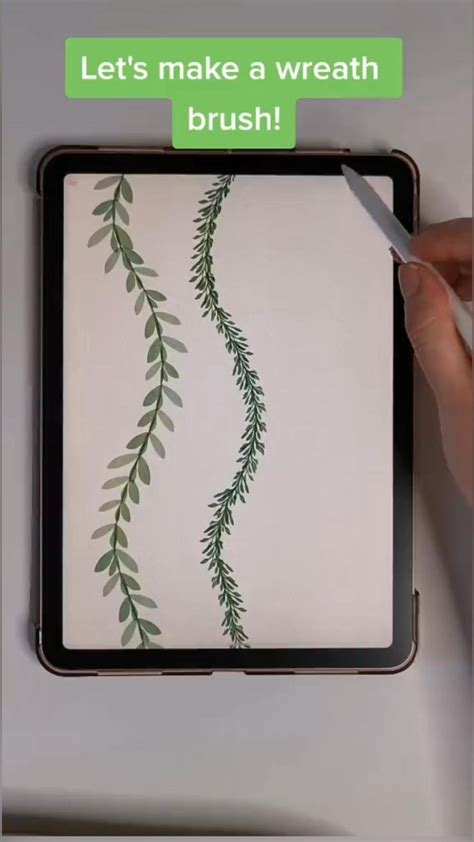 wreath brush tutorial procreate wreath brushes vine brush ipad