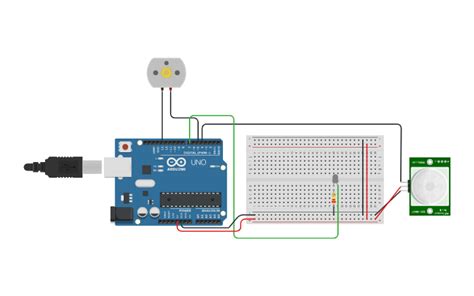 circuit design practica 1 sensor tinkercad