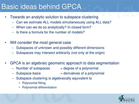 ppt ee 290a generalized principal component analysis powerpoint