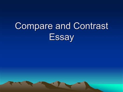 Overview Comparison And Contrastblock And Point By Point Method Ppt
