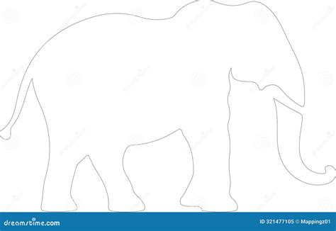 Platybelodon Outline Silhouette Generative Ai Cartoon Vector 321477105