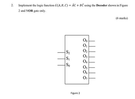 Solved Implement The Logic Function G A B C AC BC Chegg