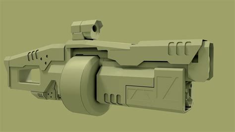 Sci Fi Grenade Launcher 3d Model Cgtrader