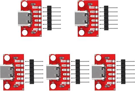 Umlife 10pcs Usb Type C Breakout Board Serial Basic Breakout Female Connector Type