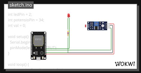 Menyalakan Led Dengan Push Button Wokwi Esp32 Stm32 Arduino Simulator