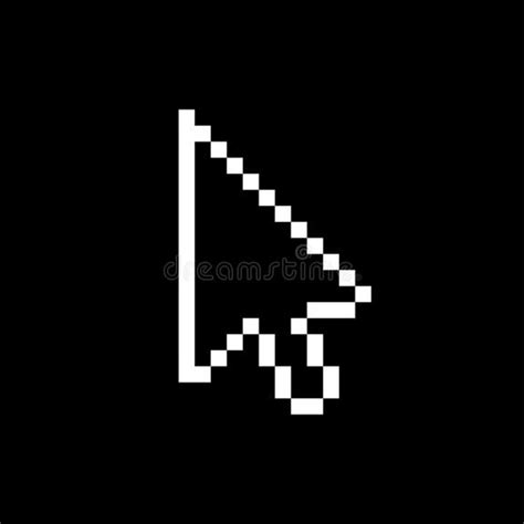 web cursor icon symbol for control or selection on a monitor pixel