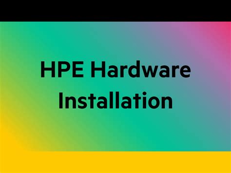 hpe installation modular smart array and enclosure service hpe store