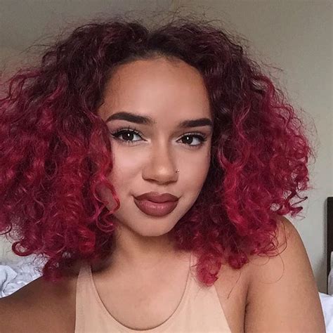 Bringing Those Fiery Aries Looks To Life Red Ombre Hair Curly Hair