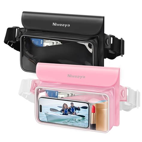 Niveaya Ip68 Waterproof Fanny Pack 2 Pack Floating Dry Bag Pouch