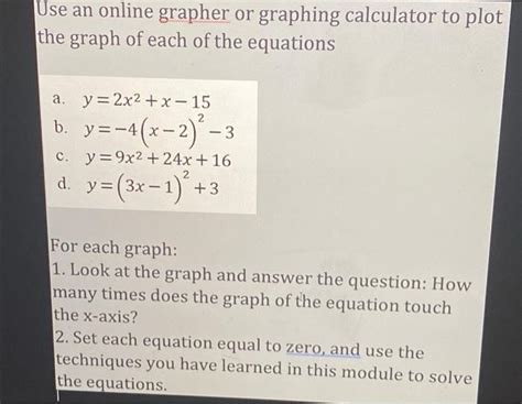 solved use an online grapher or graphing calculator to plot