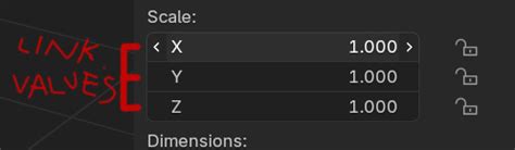 Transforms How To Uniform Scale Link XYZ Axis Values Blender Stack Exchange