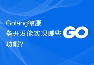What Functions Can Be Achieved By Golang Microservice Development