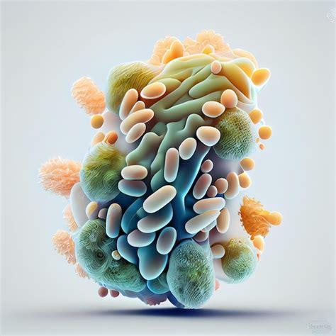 Premium Photo Microbes Isolated On White Background Illustration Ai