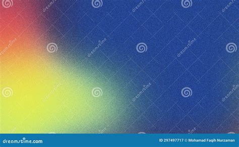 Red Blue Yellow Abstract Grainy Gradient Background With Noise Texture For Header Poster Banner