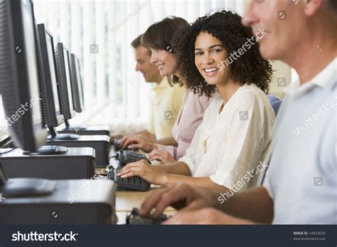 Adult Babes Computer Lab Stock Photo 14923039 Shutterstock