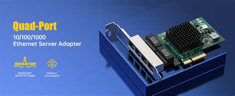 Edup Gigabit Quad Port Ethernet Card Server Adapter Netxtreme Bcm5719 Rj45 Quad Port