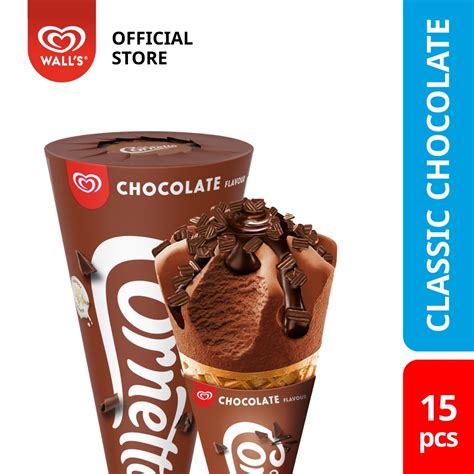 Cornetto Classic Chocolate Ice Cream 15 Pieces Shopee Malaysia