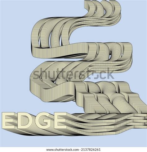 Edge Curve Text Graphic Design Shapes Stock Vector Royalty Free Shutterstock