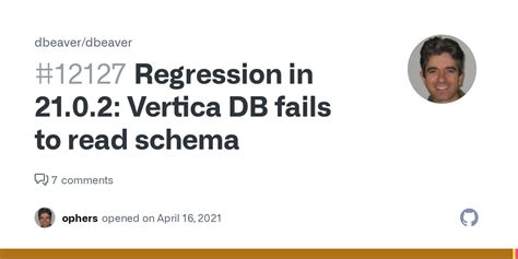 Regression In 2102 Vertica Db Fails To Read Schema · Issue 12127 · Dbeaverdbeaver · Github