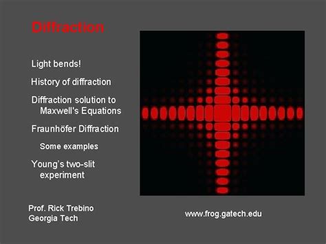 Diffraction Light Bends History Of Diffraction Diffraction Solution