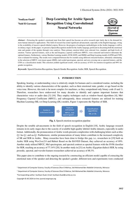 Pdf Deep Learning For Arabic Speech Recognition Using Convolutional