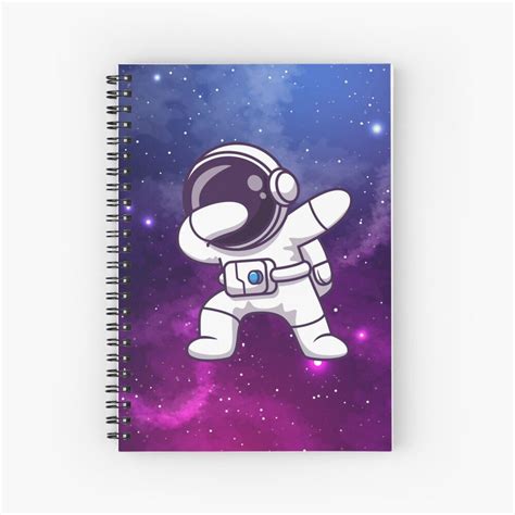 Astronaut Galaxy Space Design Spiral Notebook