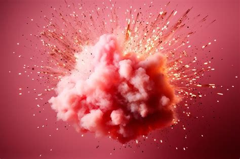 premium ai image dynamic firecracker explosion with golden confetti