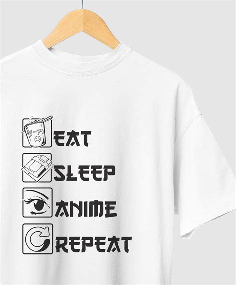 Camiseta Eat Sleep Anime Repeat Unissex