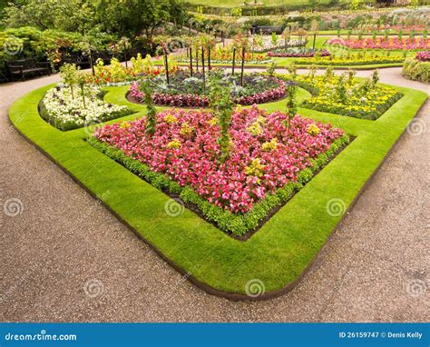 Ornamental Flower Bed Stock Image Image Of Botanical 26159747