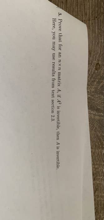 Solved Prove That For An Nxn Matrix A If A Is Chegg
