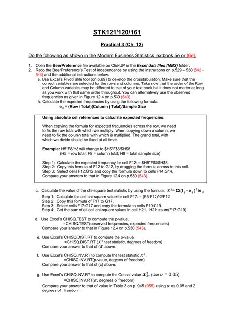 STK Practical Exercises Ch MBS STK Practical Ch Do The