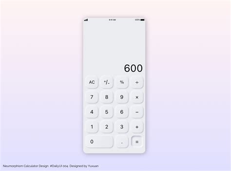 neumorphism calculator design by sherrydu on dribbble