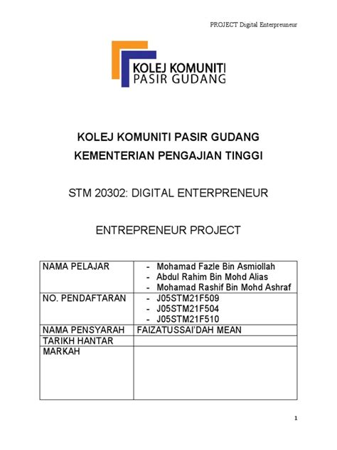 Muka Depan Assignment Pdf