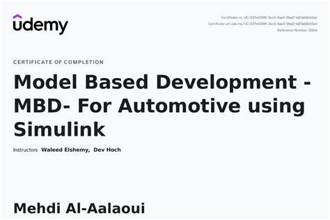 Matlab Simulink Automotive Modelbaseddevelopment Udemy