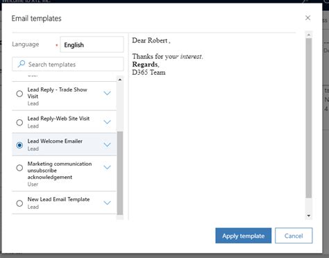 working with email templates in dynamics 365 softchief learn
