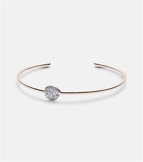 Sabbia 18kt Rose Gold Bangle With Diamonds In Pink Pomellato Mytheresa