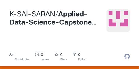 Github K Sai Saranapplied Data Science Capstone Project