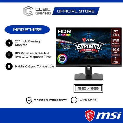 Msi Optix Mag R Rgb Gaming Monitor With Full Hd Freesync X Hz Ips Panel Ms