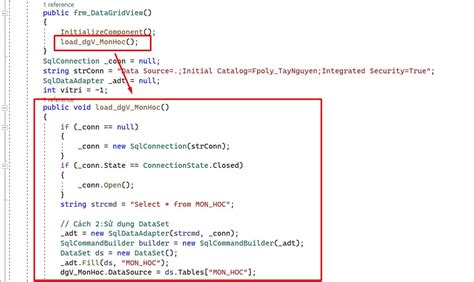 Adonet Và Sql Server Dataset Datatable Và Datagriv Thầy Thạch
