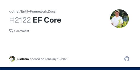 Ef Core · Issue 2122 · Dotnetentityframeworkdocs · Github