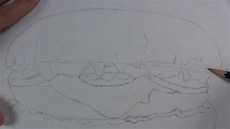 How to Draw a Hamburger with a Slice of Cheese Cách vẽ Hamburger siêu thực bằng bút chì Vẽ