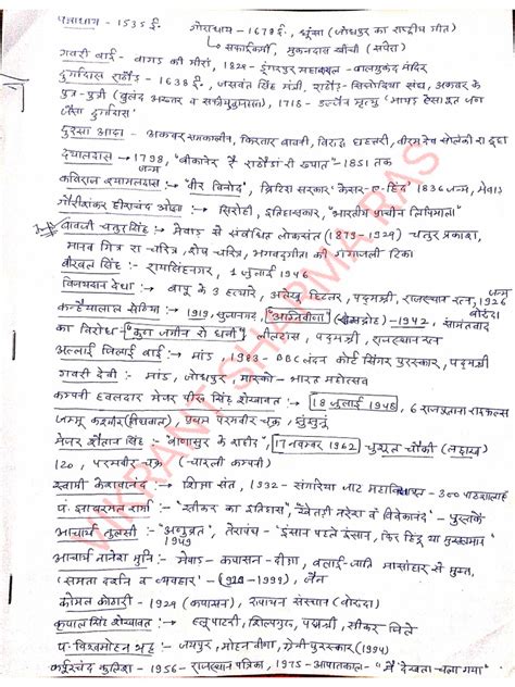 Rajasthan History Short Notes Pdf