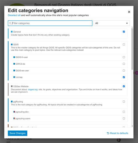 subcategoria per il gruppo qgis it users non presente in discourse s