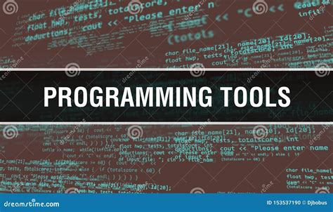 Programming Tools Concept With Random Parts Of Program Code Programming Tools With Programming